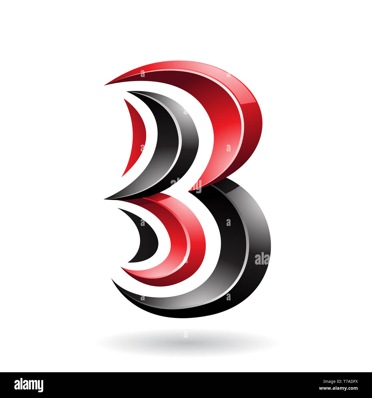 Design Concept of a Colorful Abstract Icon of Letter B, Vector ...