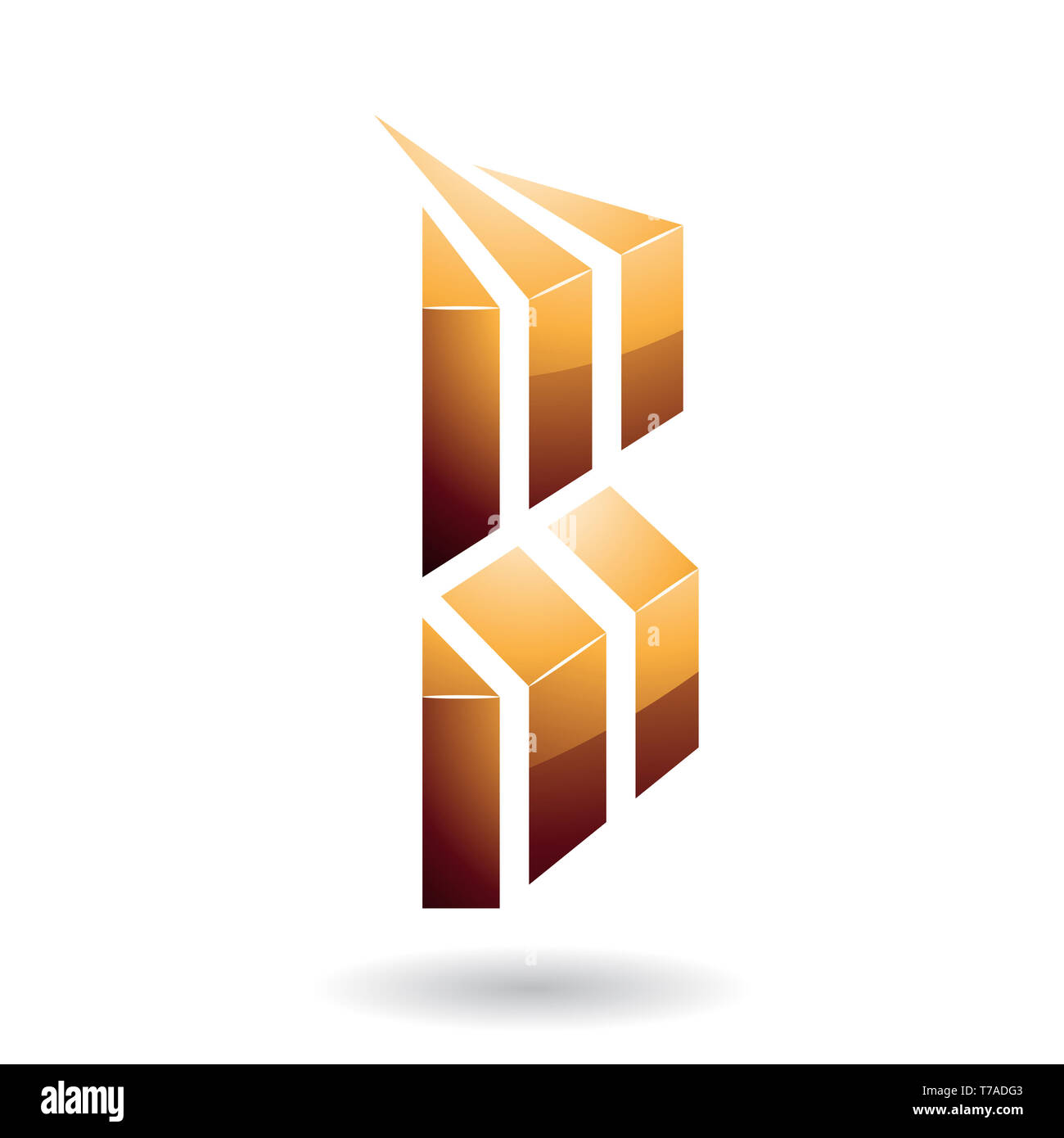 Design Concept of a Colorful Abstract Icon of Letter B, Vector ...