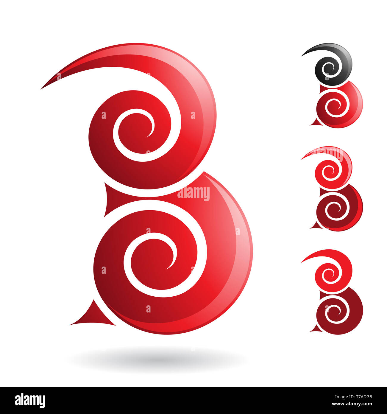 Design Concept of a Abstract Icon of Letter B, Vector Illustration ...