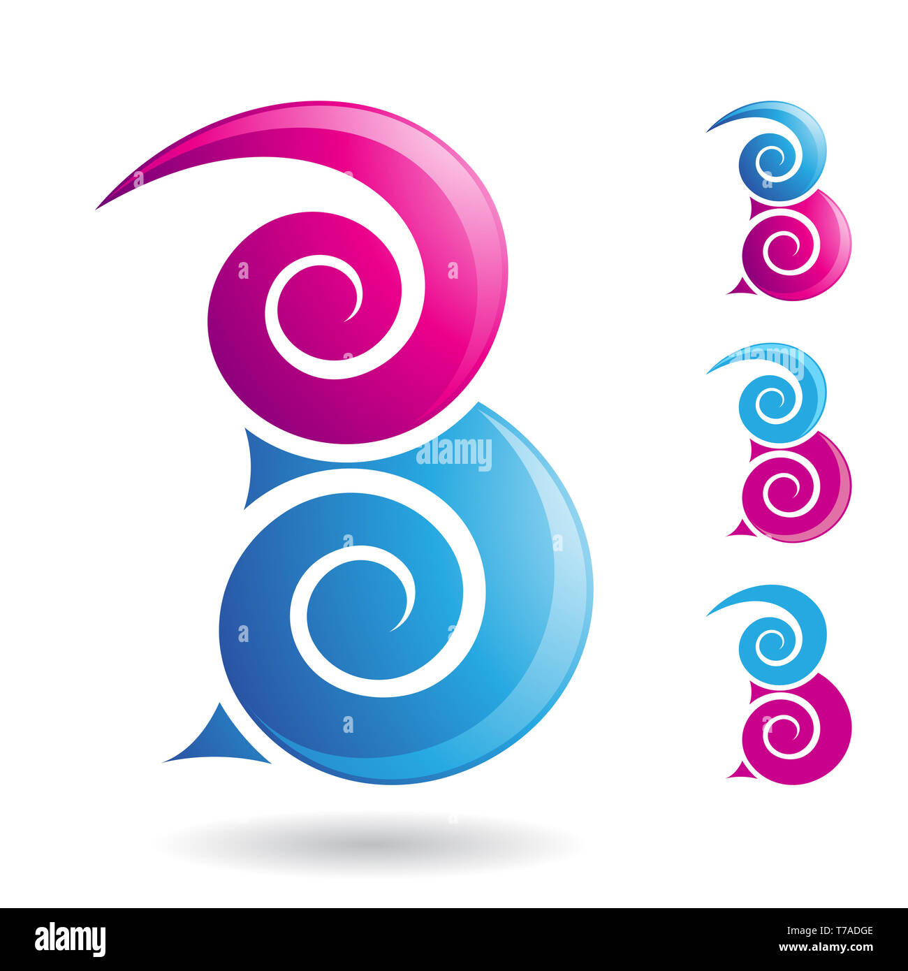 Design Concept of a Abstract Icon of Letter B, Vector Illustration ...