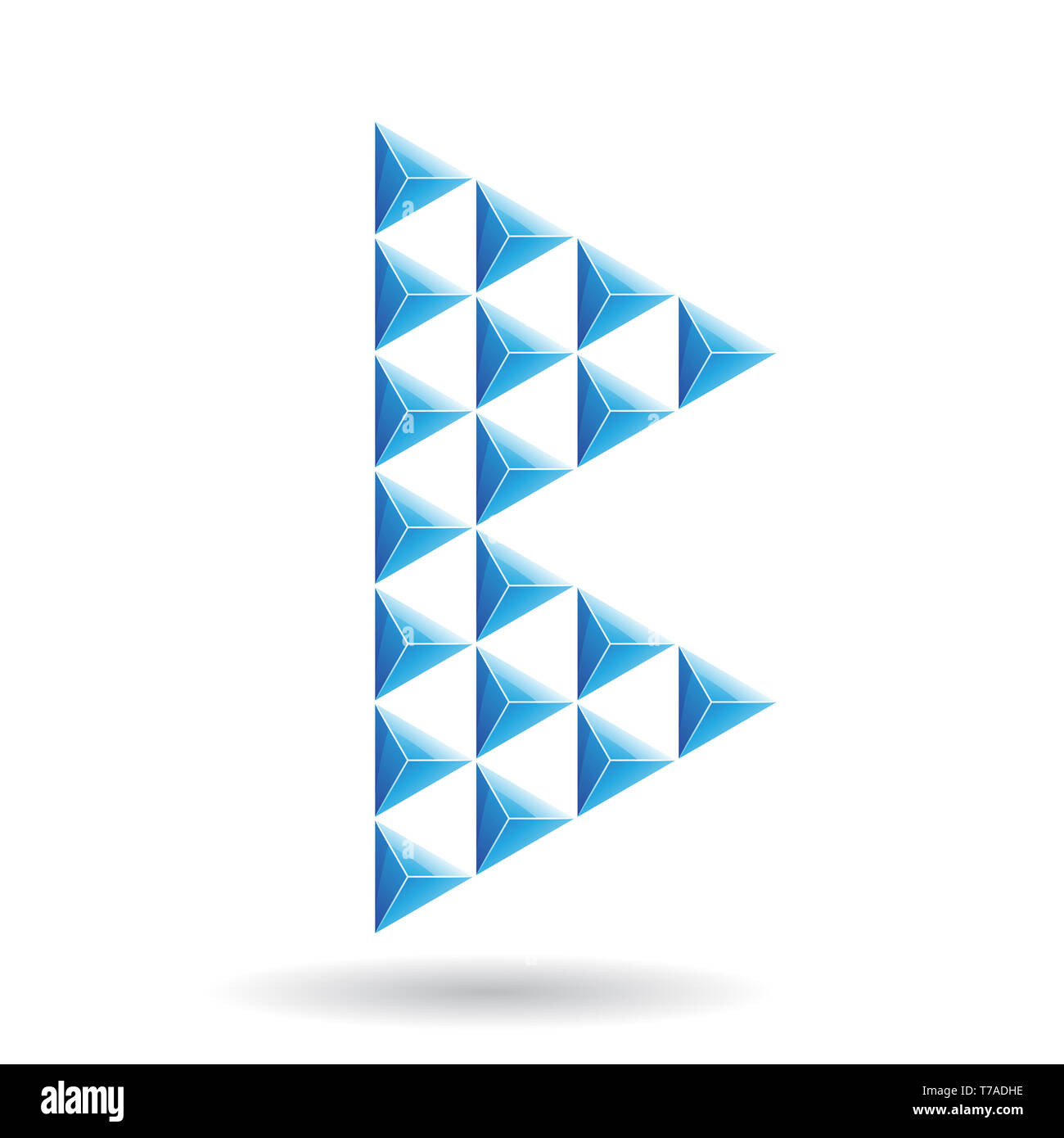 Design Concept of a Colorful Abstract Icon of Letter B, Vector ...