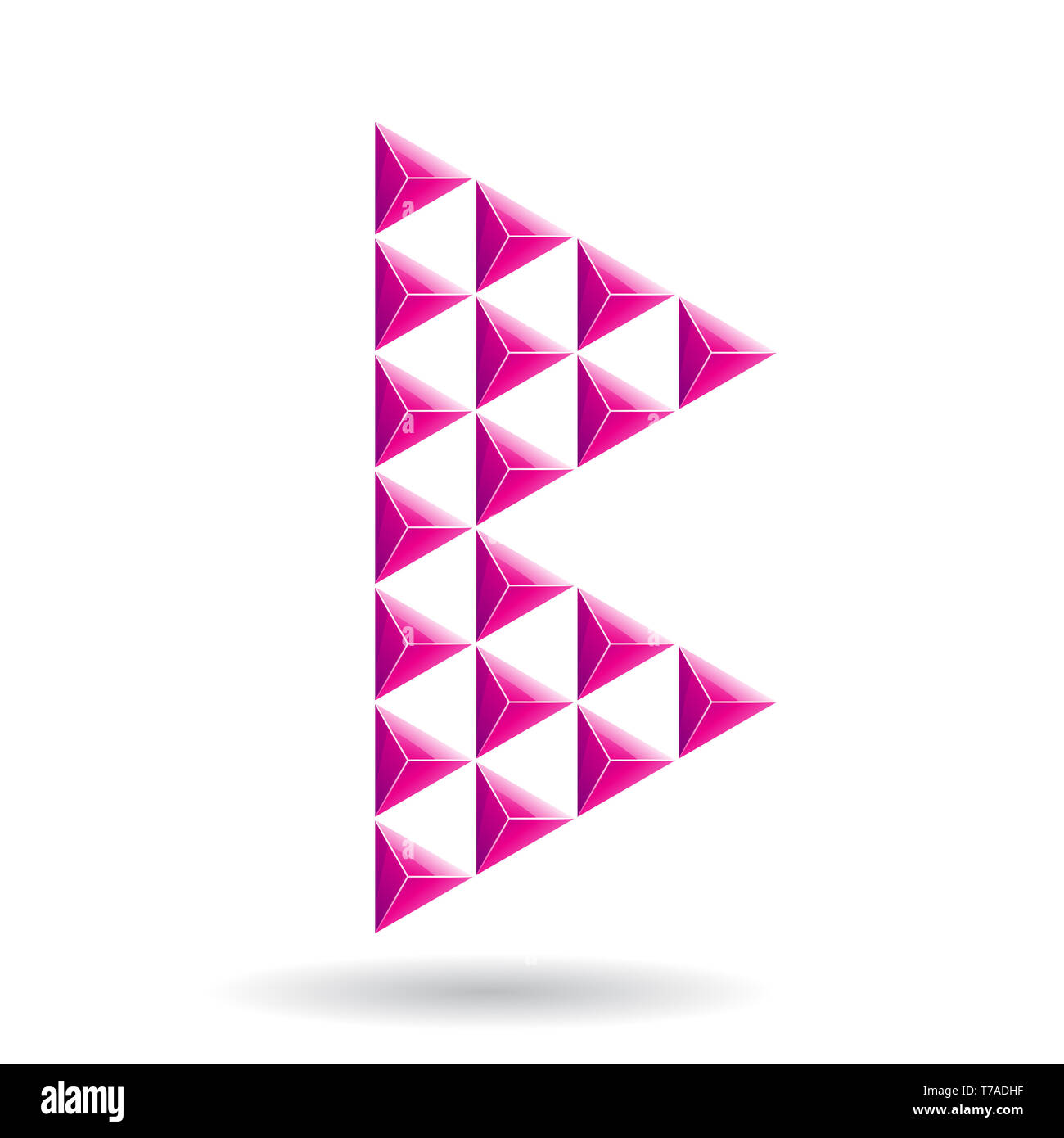 Design Concept of a Colorful Abstract Icon of Letter B, Vector ...