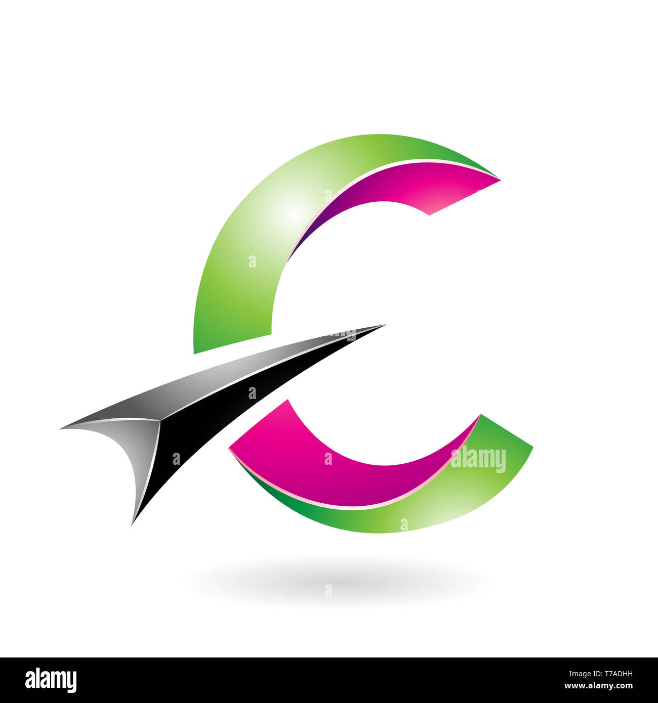 Design Concept of a Abstract Icon of Letter C, Vector Illustration ...
