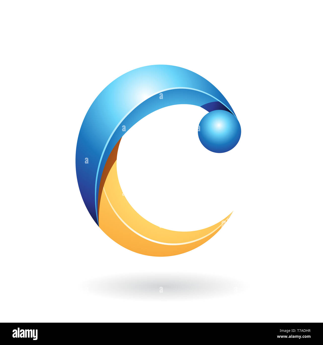 Design Concept of a Abstract Icon of Letter C, Vector Illustration ...