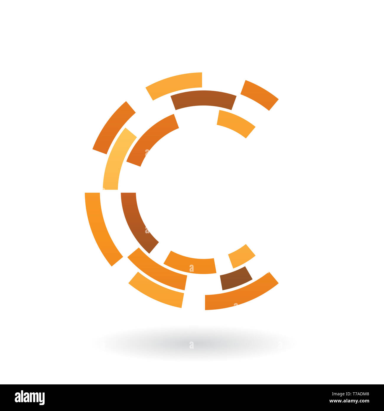 Design Concept of a Abstract Icon of Letter C, Vector Illustration ...
