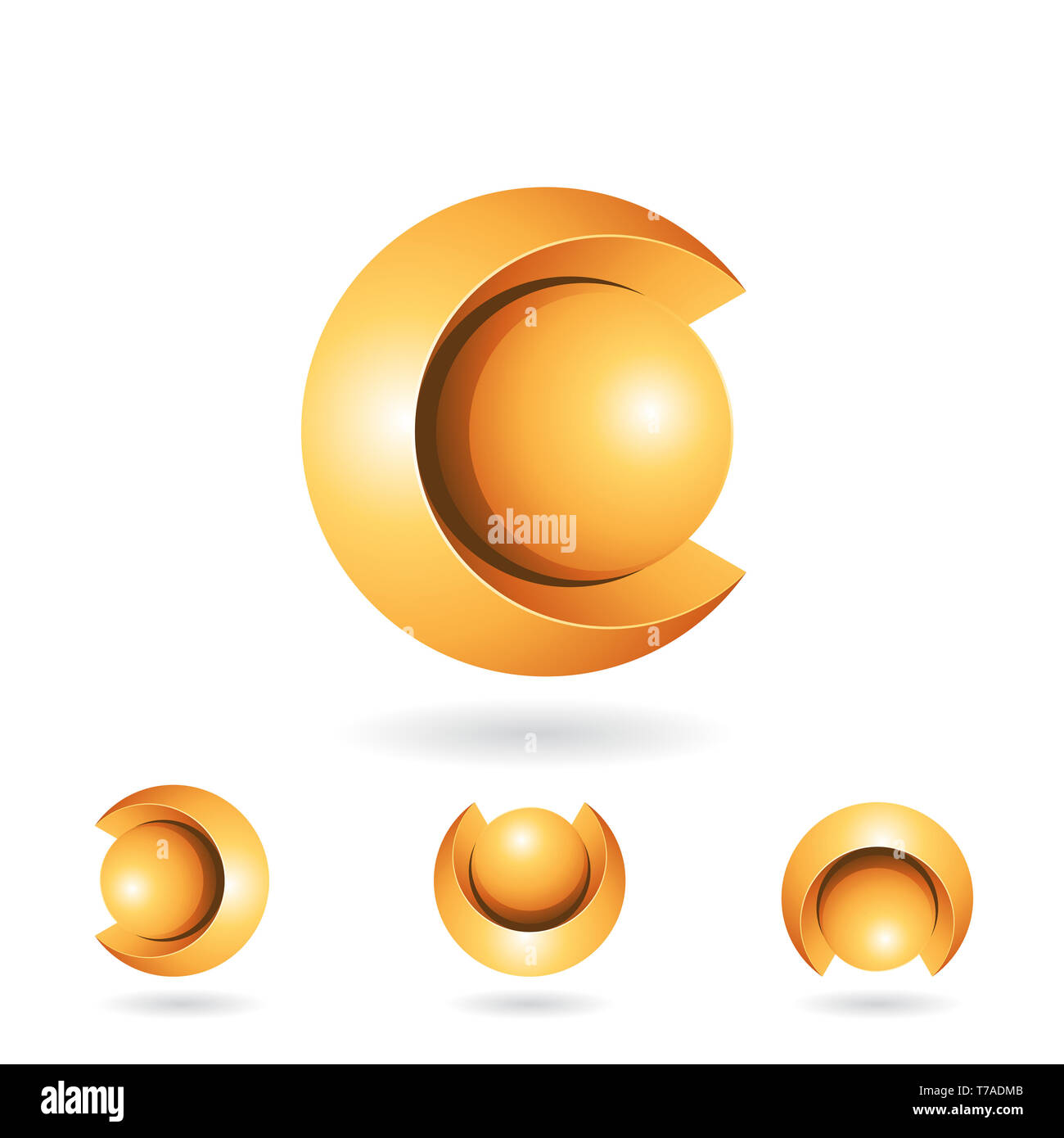 Design Concept of a Abstract Icon of Letter C, Vector Illustration ...