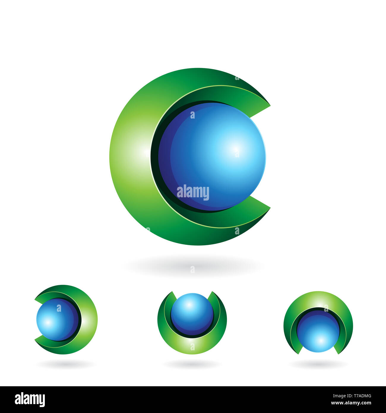 Design Concept of a Abstract Icon of Letter C, Vector Illustration ...