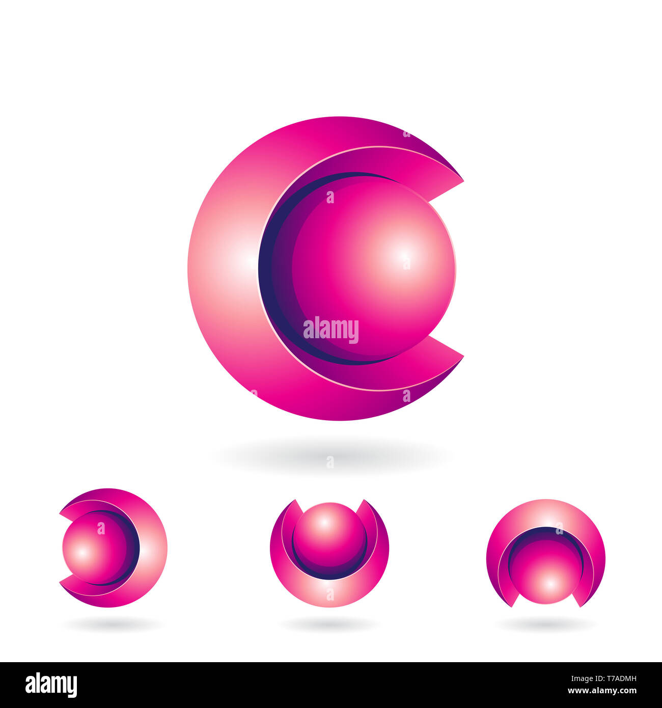 Design Concept of a Abstract Icon of Letter C, Vector Illustration ...