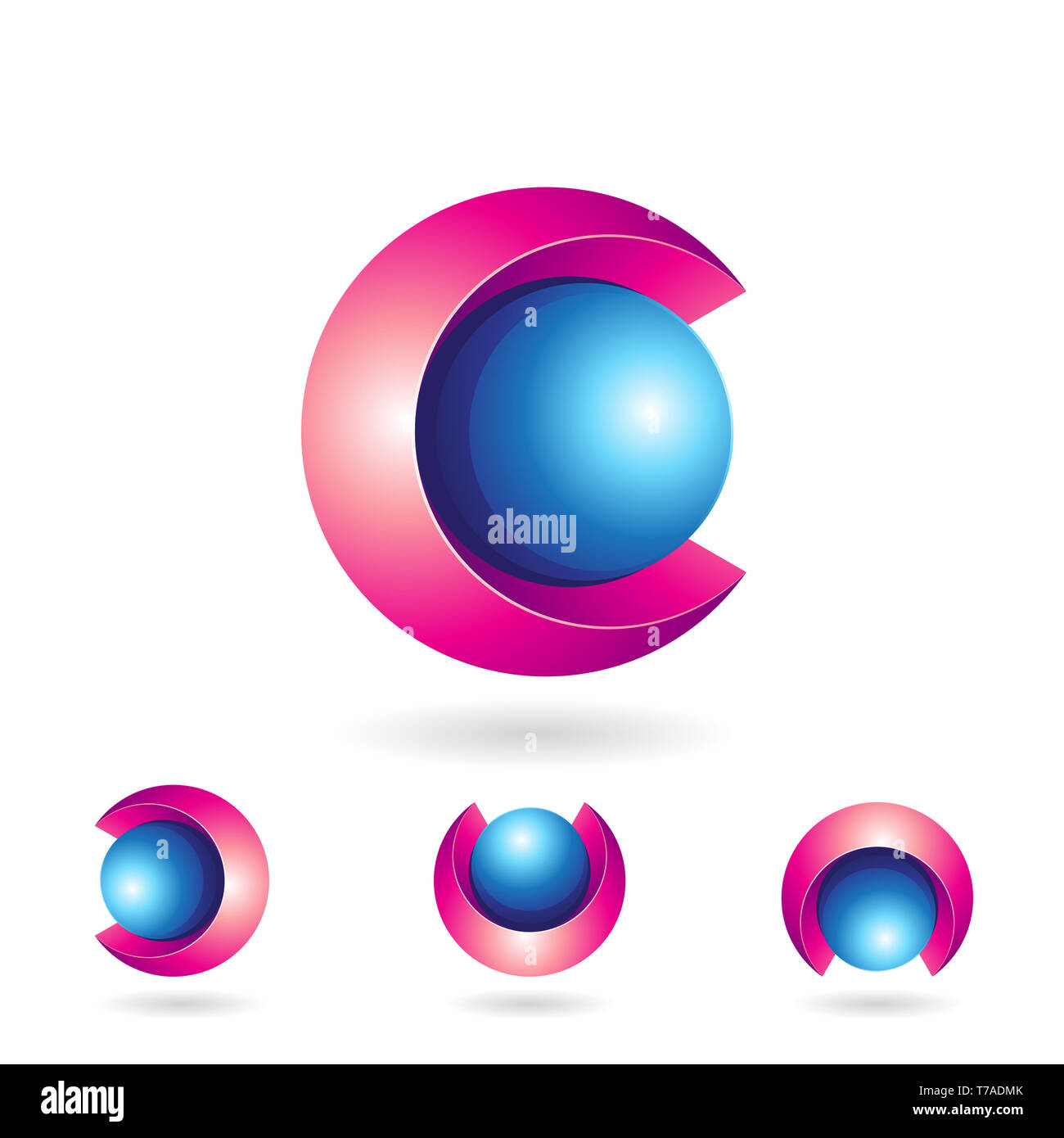 Design Concept of a Abstract Icon of Letter C, Vector Illustration ...