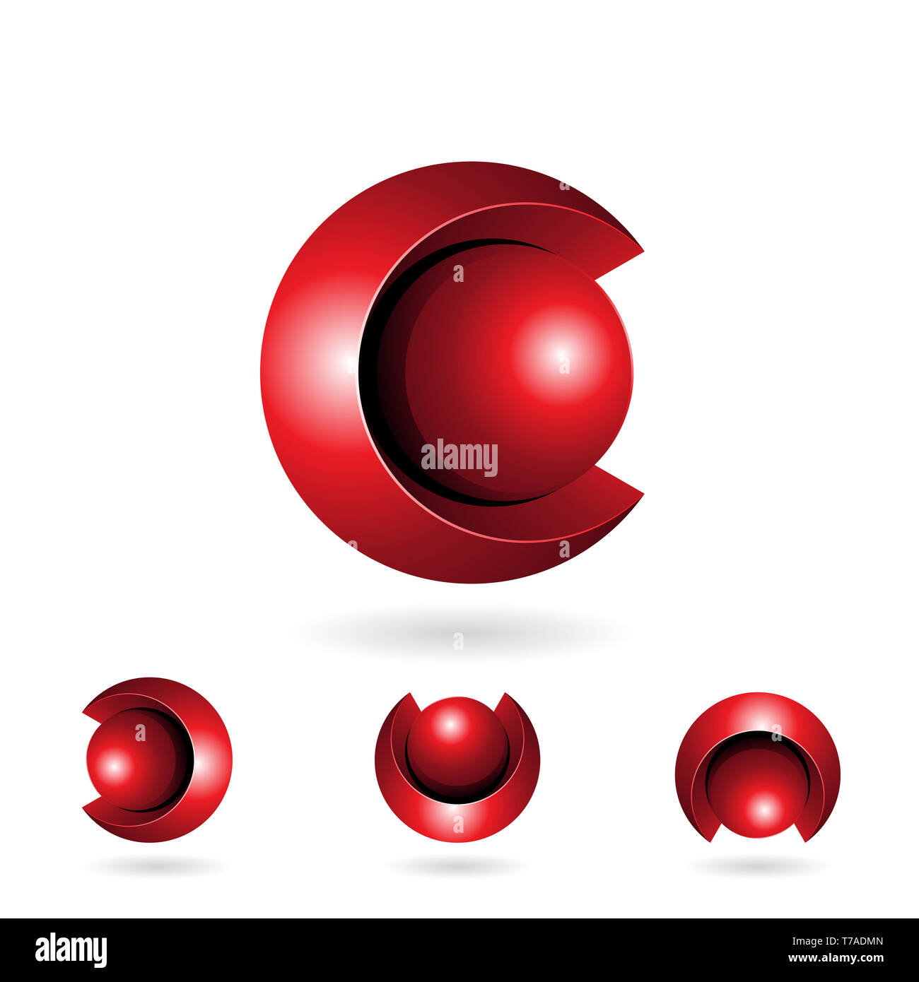 Design Concept of a Abstract Icon of Letter C, Vector Illustration ...