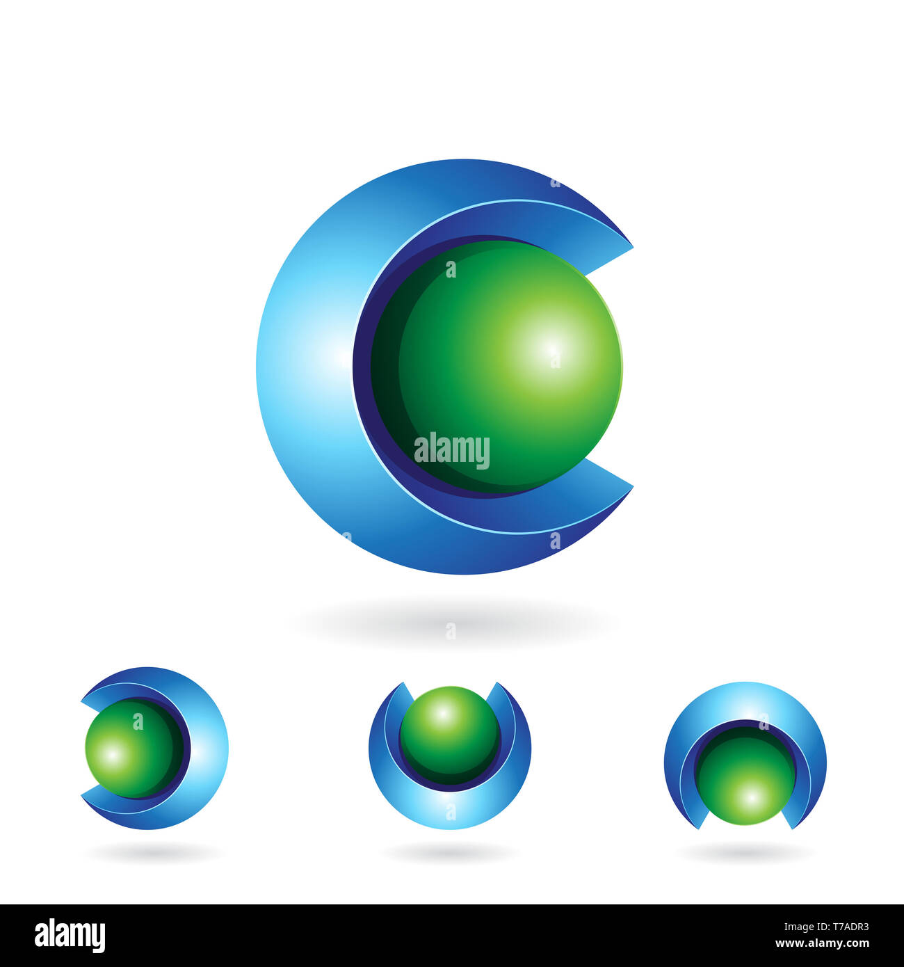 Design Concept of a Abstract Icon of Letter C, Vector Illustration ...