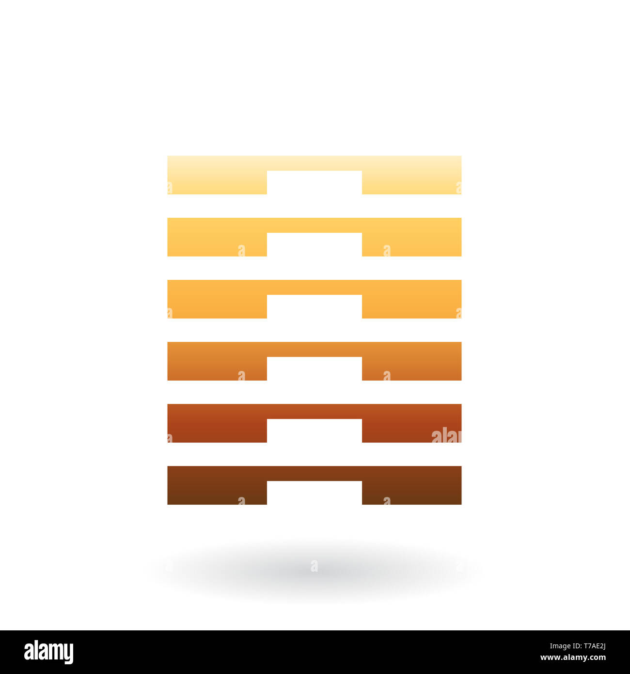 Vector Illustration of a Striped Abstract Icon isolated on a white ...