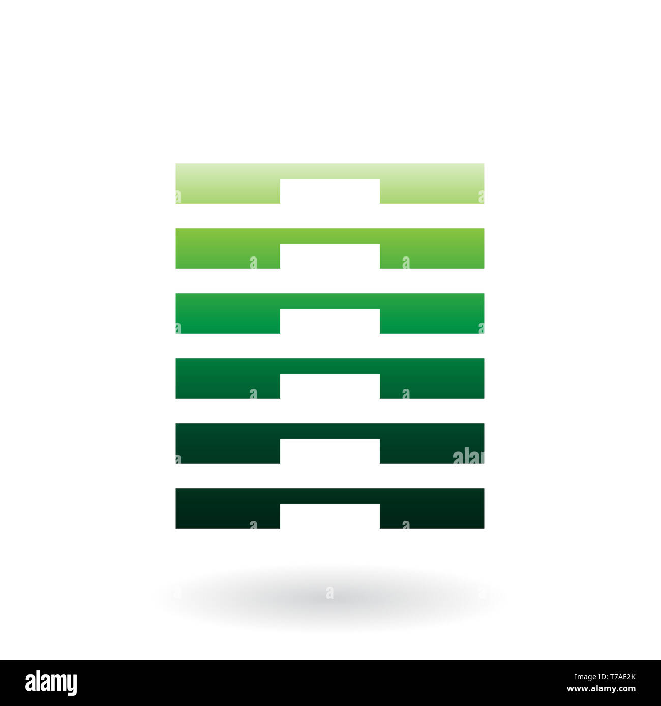 Vector Illustration of a Striped Abstract Icon isolated on a white ...