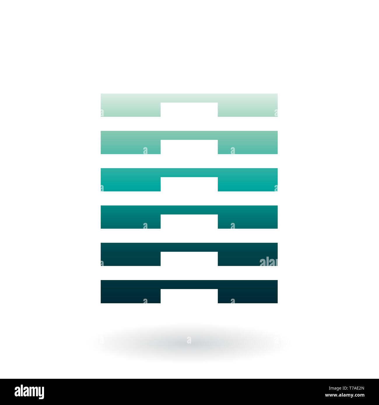 Vector Illustration of a Striped Abstract Icon isolated on a white ...