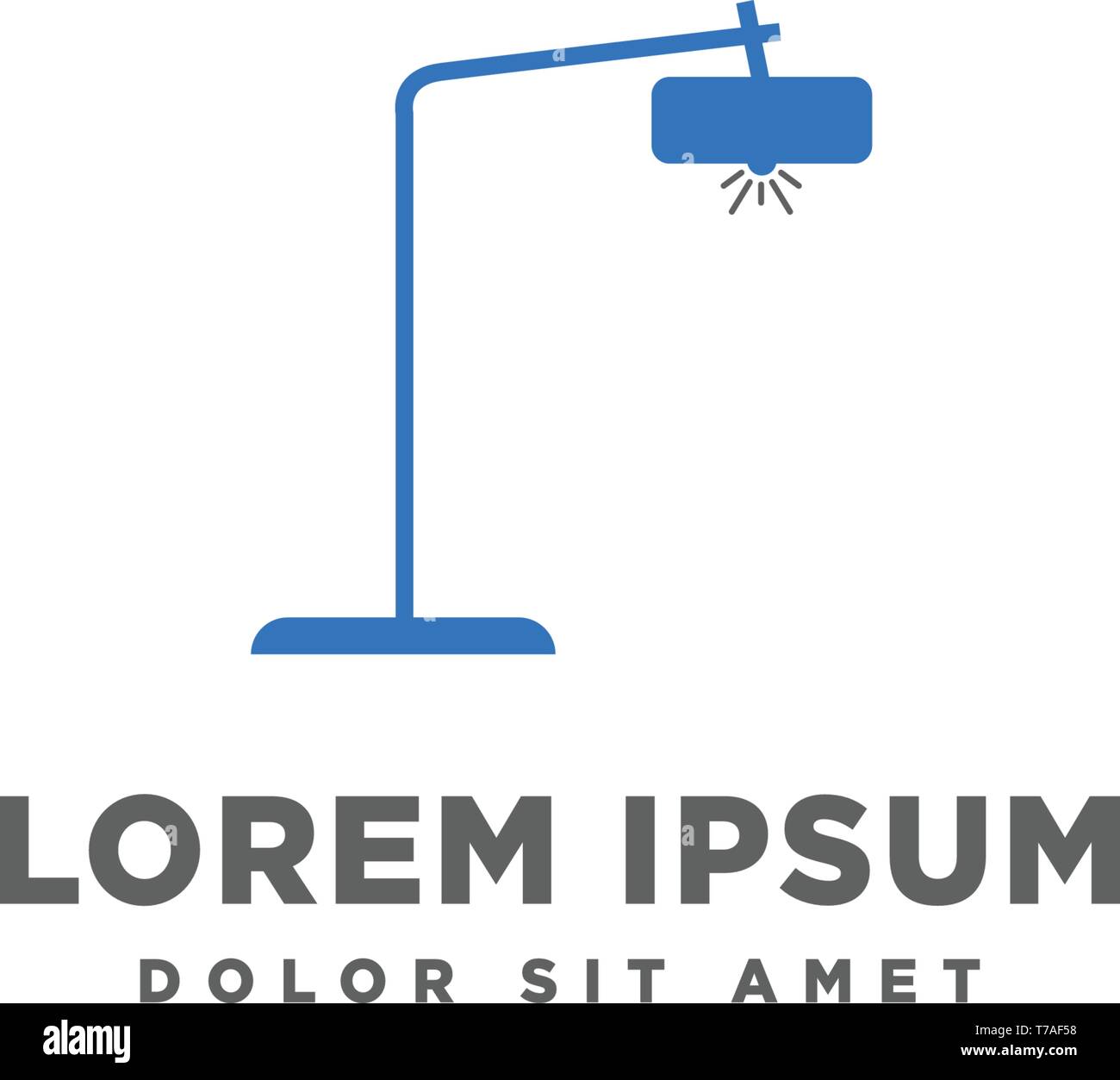 interior light logo design with line style vector illustration - vector ...