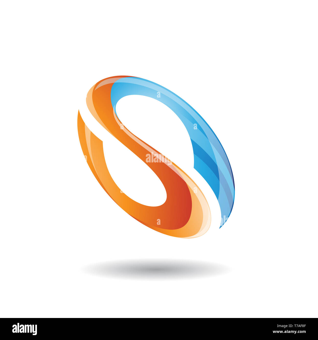 Design Concept of Oval Letter S Icon, Vector Illustration Isolated on a ...
