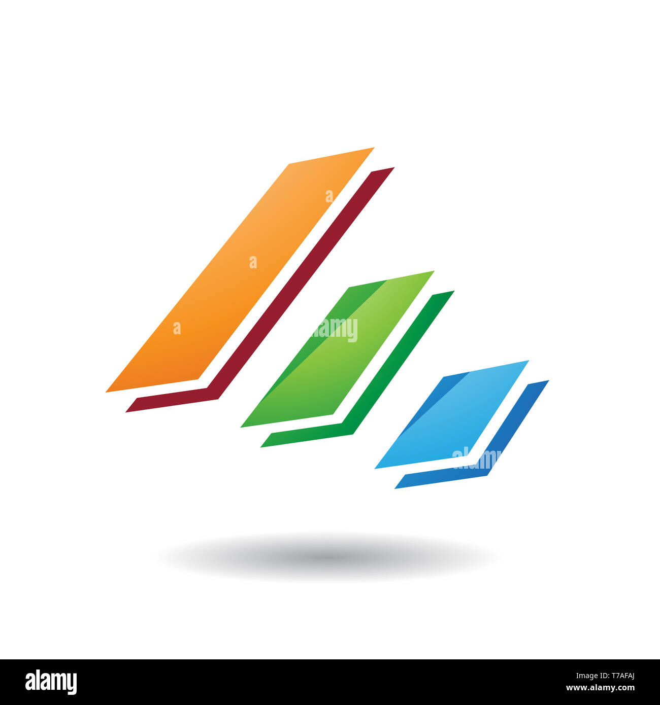 Design Concept of Colorful Diagonal Bars Icon, Vector Illustration ...