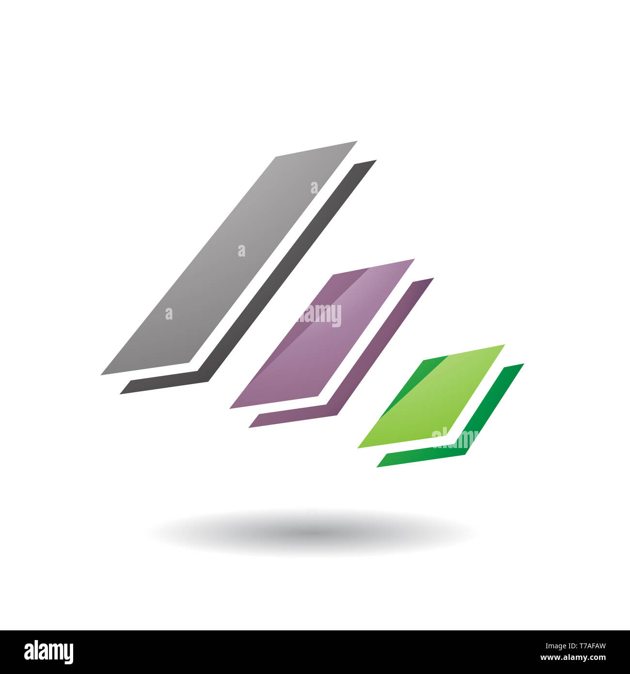 Design Concept of Colorful Diagonal Bars Icon, Vector Illustration ...