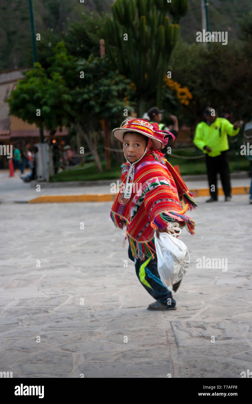Peruvian child in traditional costume hi-res stock photography and ...