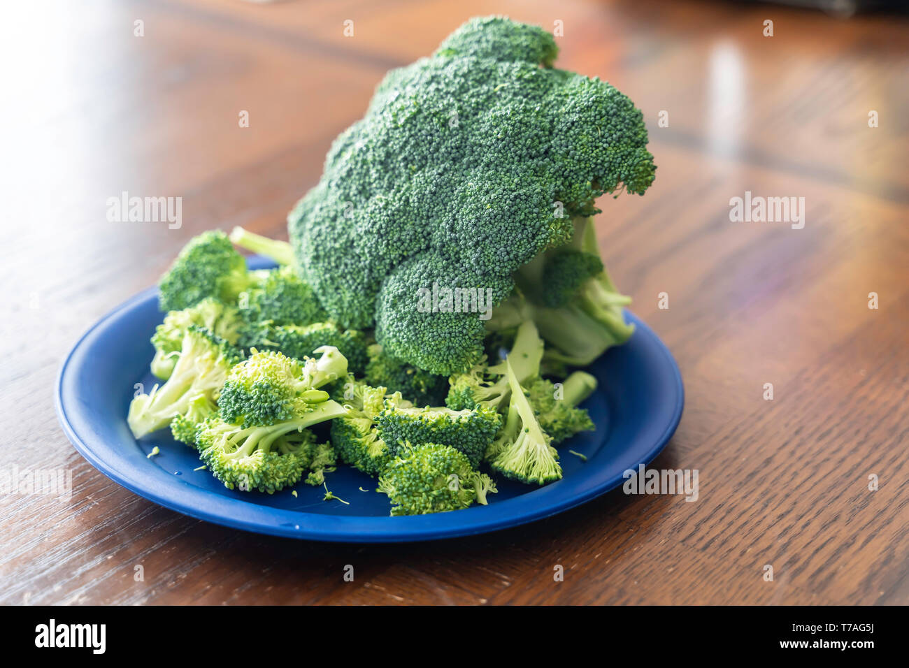 Raw fresh Organic Broccoli used to prepare a health meal Stock Photo ...
