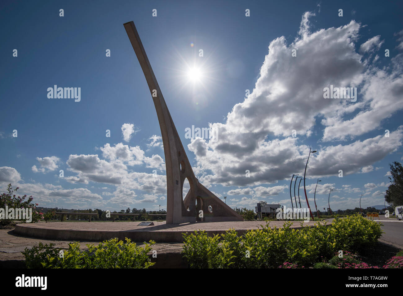 The Big Sundial in the NSW regional town of Singleton, Australia. Built ...