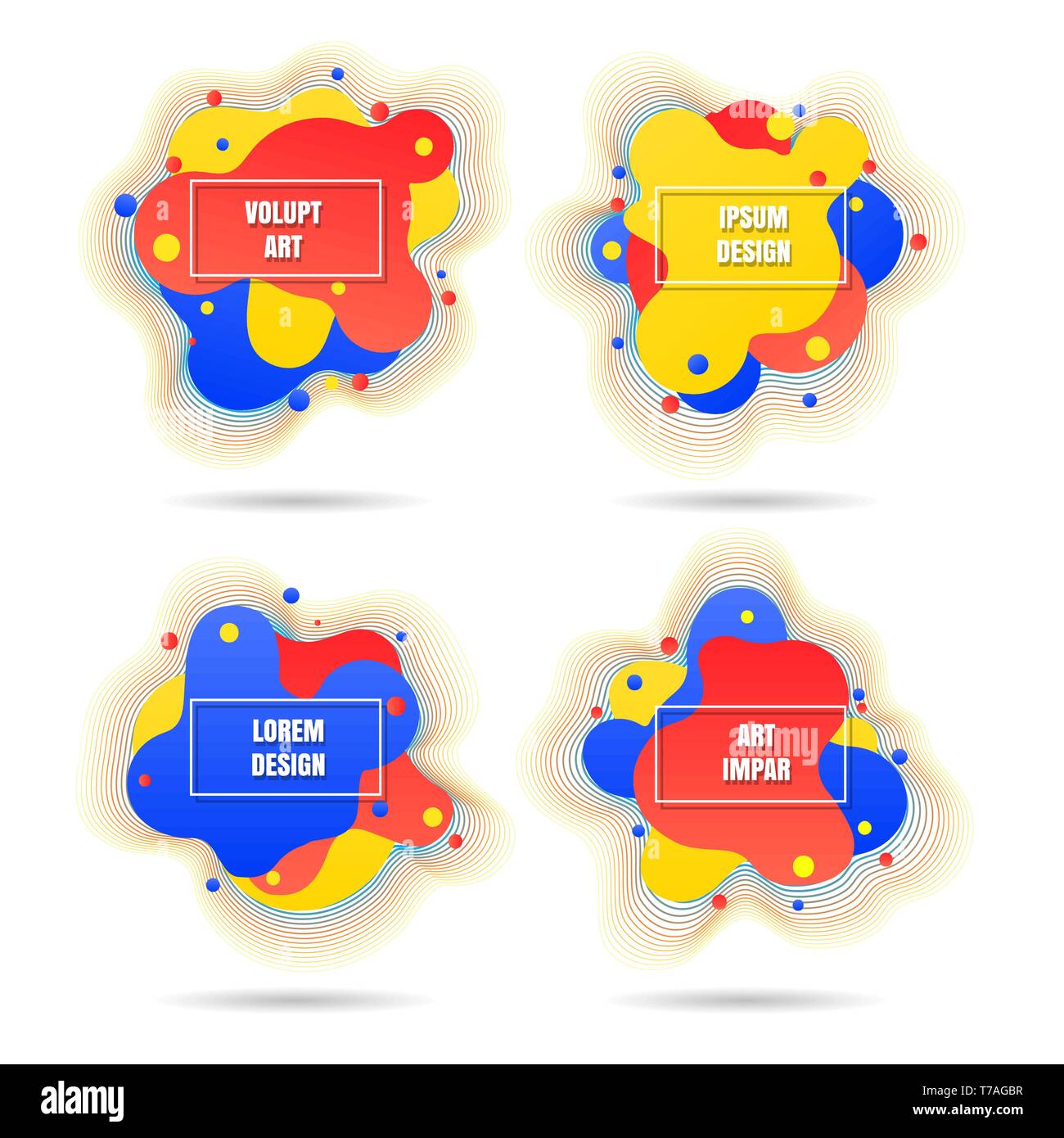 Color futuristic shape elements Stock Vector Image & Art - Alamy