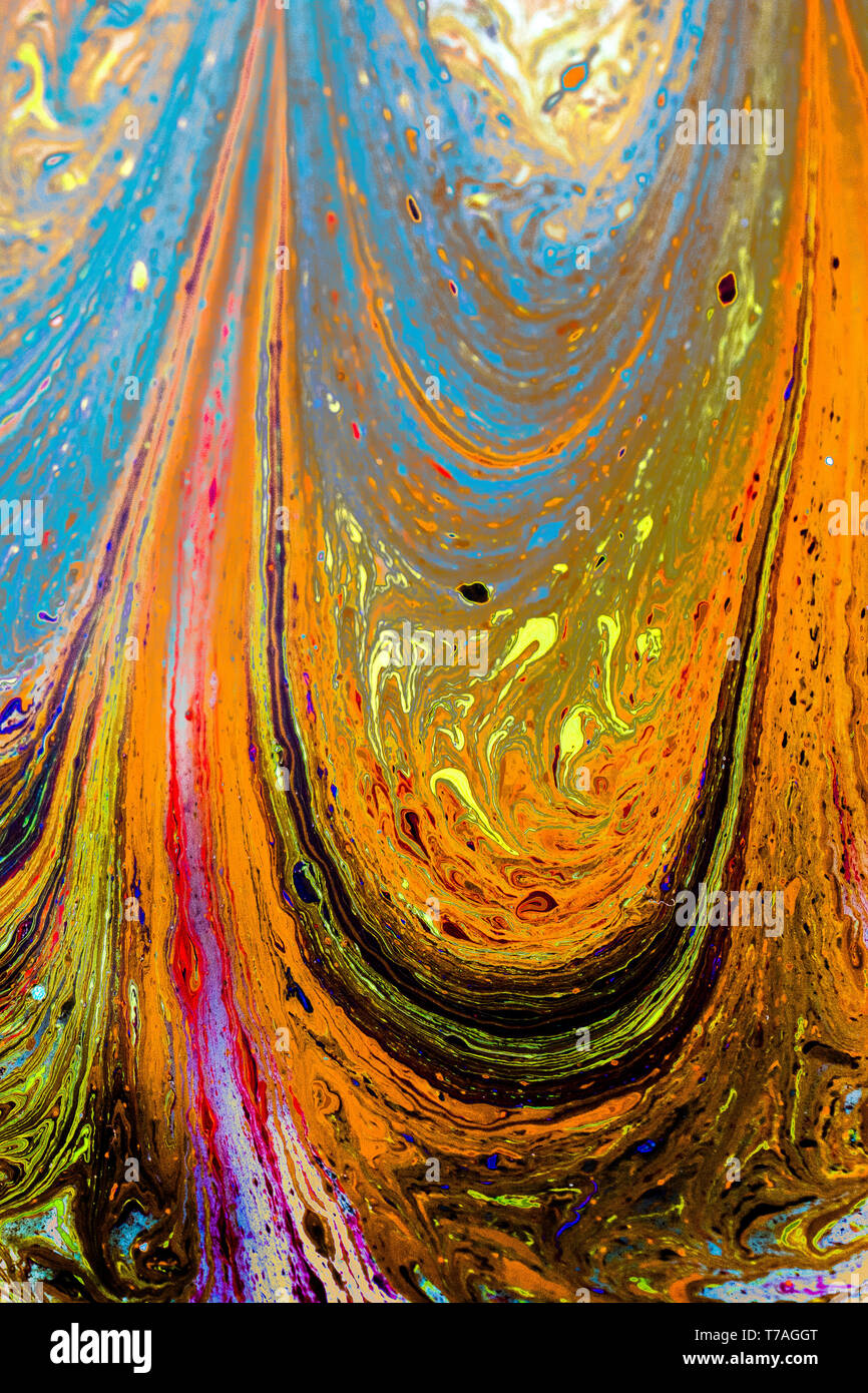abstract marbling art patterns in paint as background Stock Photo - Alamy