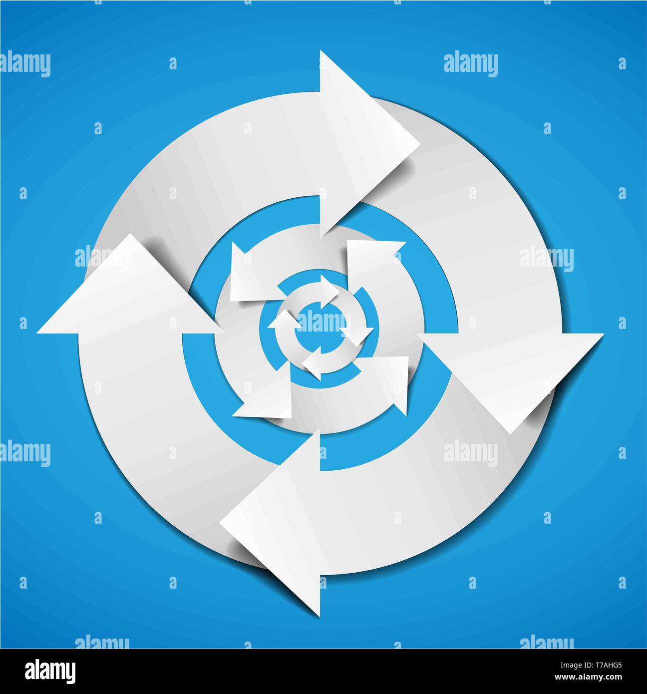 Abstract Vector white life cycle diagram / schema Stock Vector Image ...