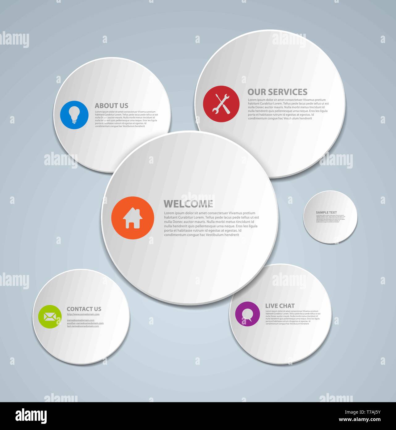 Abstract web page template made from circles Stock Vector Image & Art ...