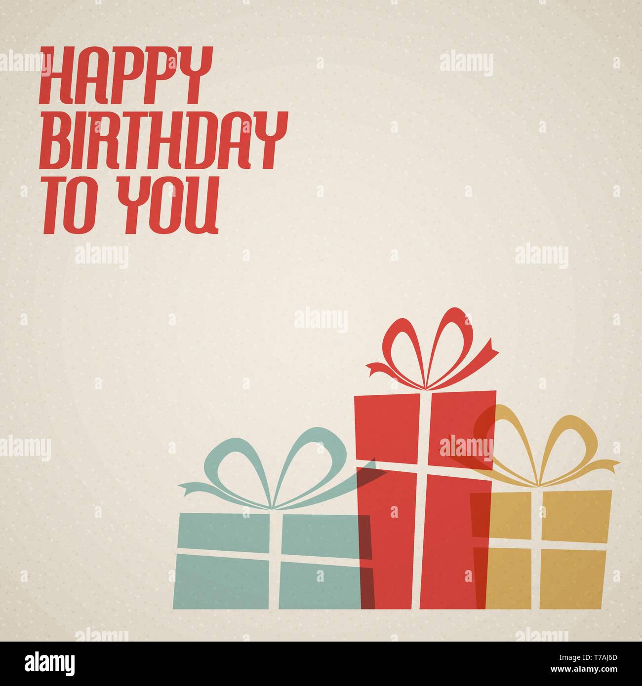 Happy birthday retro vector illustration with lights in background ...