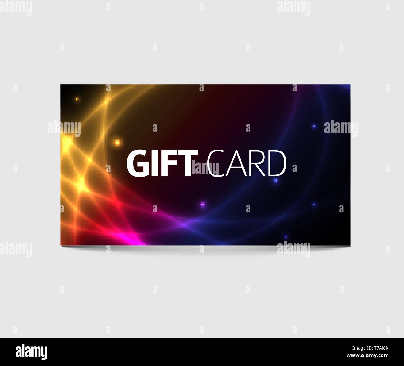 Modern gift card template - abstract plasma background Stock Vector ...