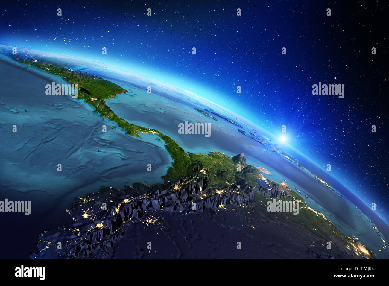Planet Earth geography. 3d rendering Stock Photo - Alamy