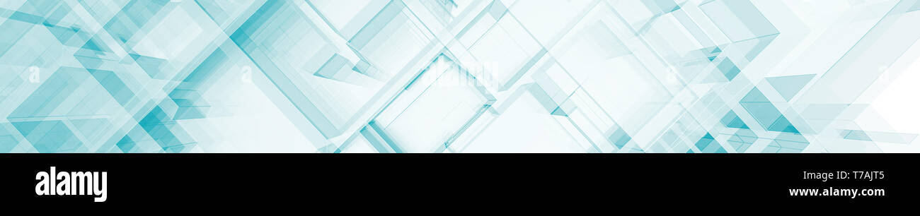 Abstract blue architecture 3d rendering Stock Photo - Alamy