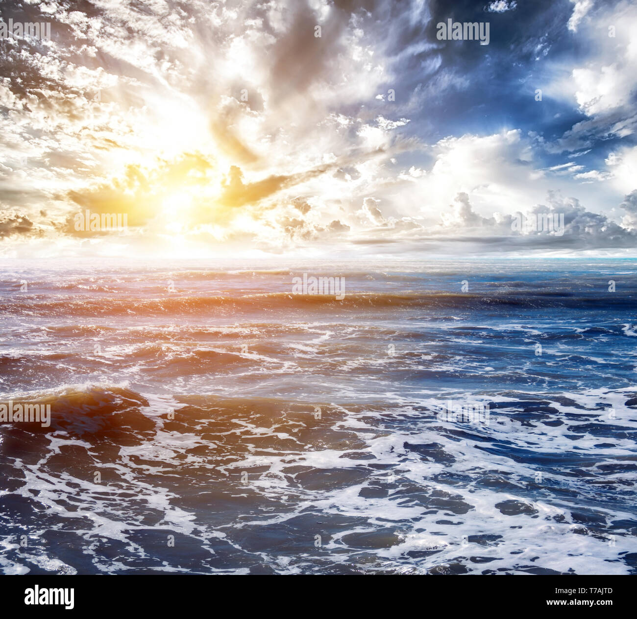 Sky and tropical ocean background Stock Photo - Alamy