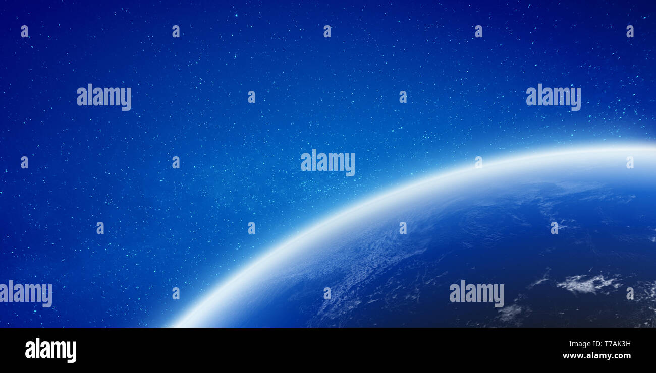 Planet Earth space horizon Stock Photo - Alamy