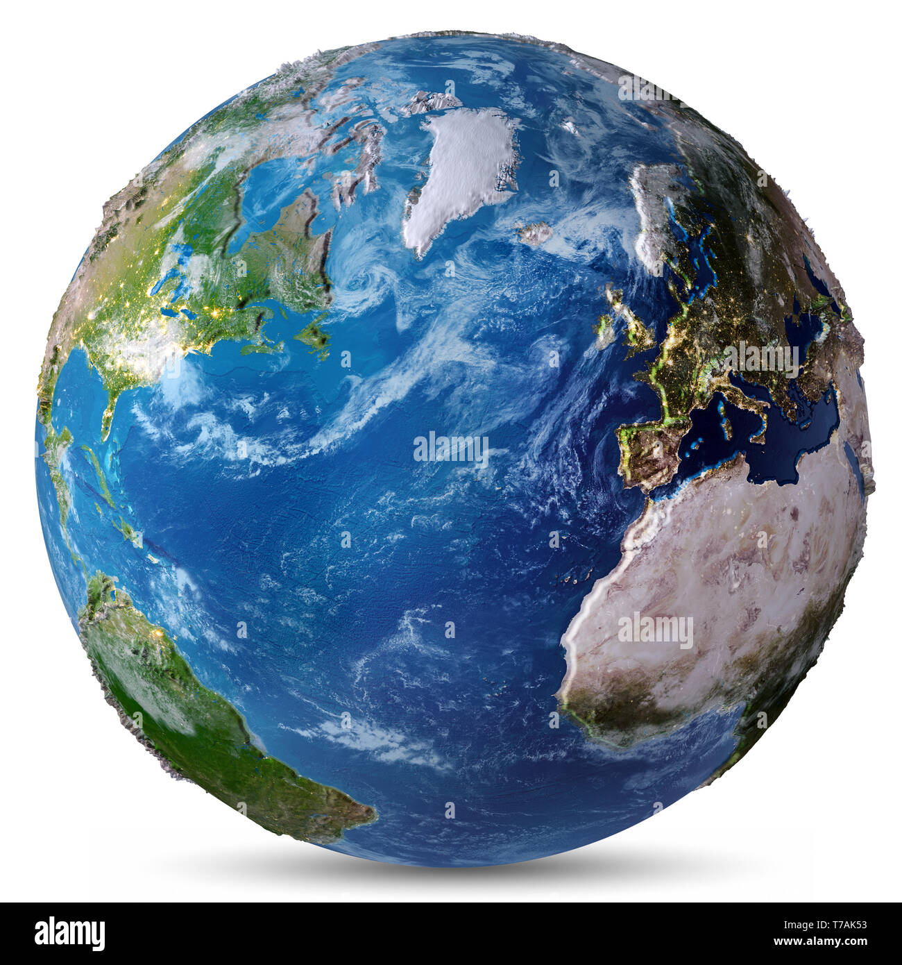 Atlantic world map hi-res stock photography and images - Alamy