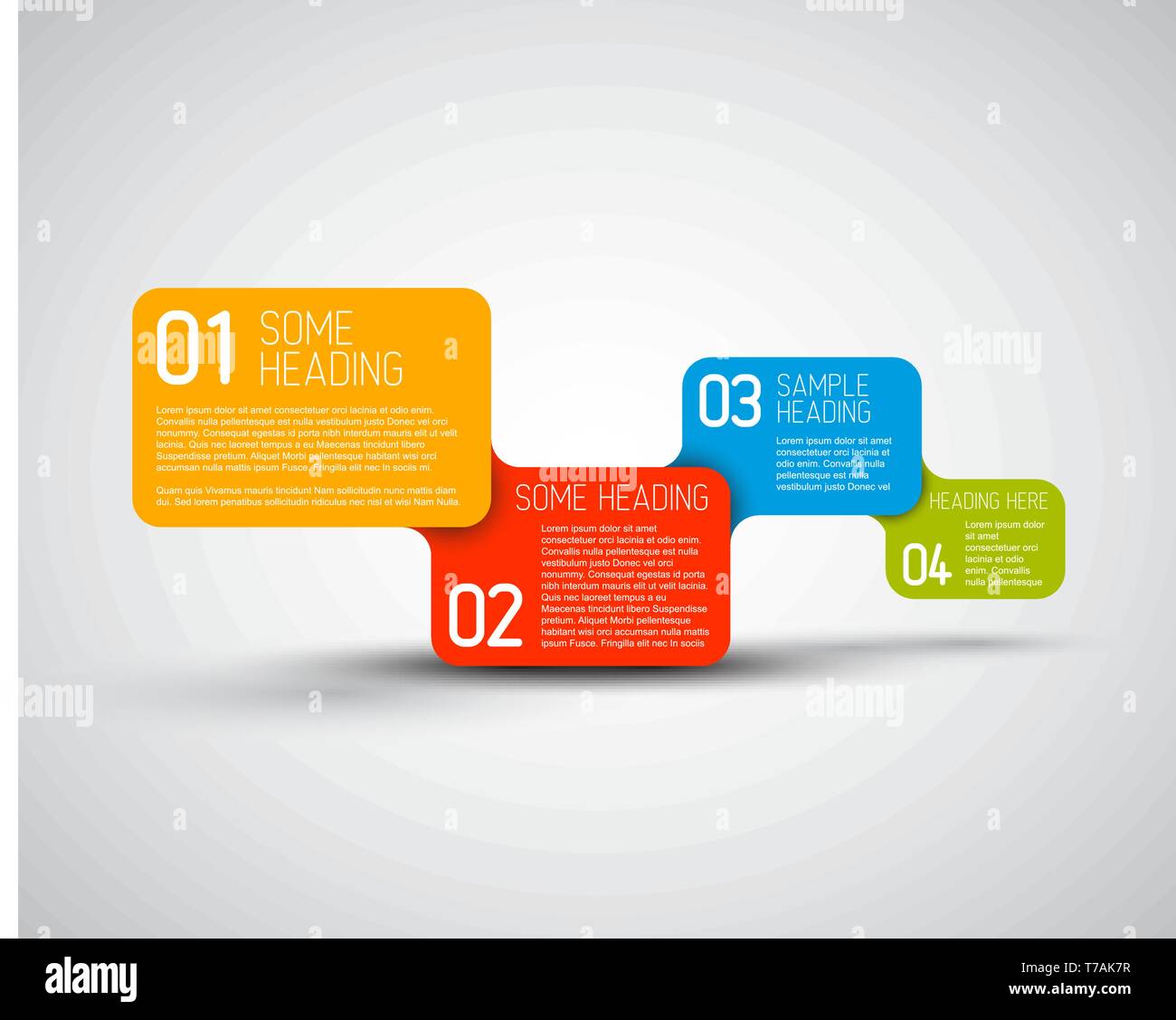 Set of colorful Vector steps / options template Stock Vector Image ...