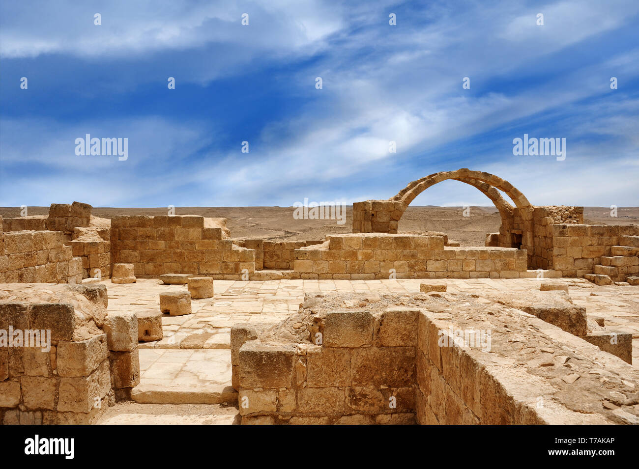 Ancient Nabatean City in Israel. Israel's Negev desert Stock Photo - Alamy
