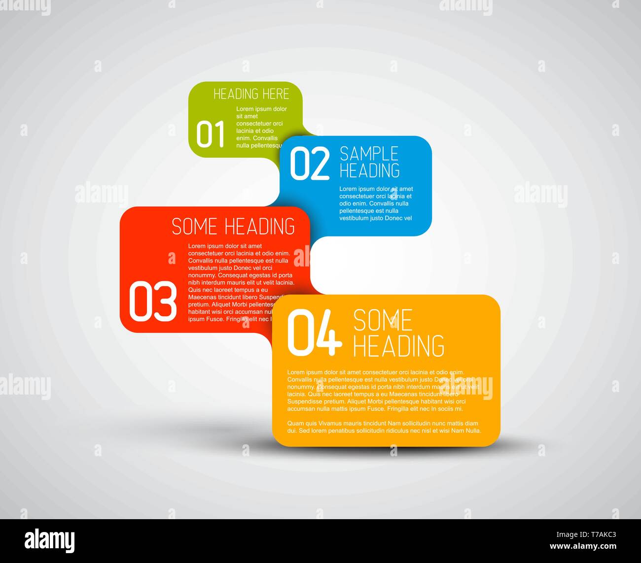 Set of colorful Vector steps / options template Stock Vector Image ...