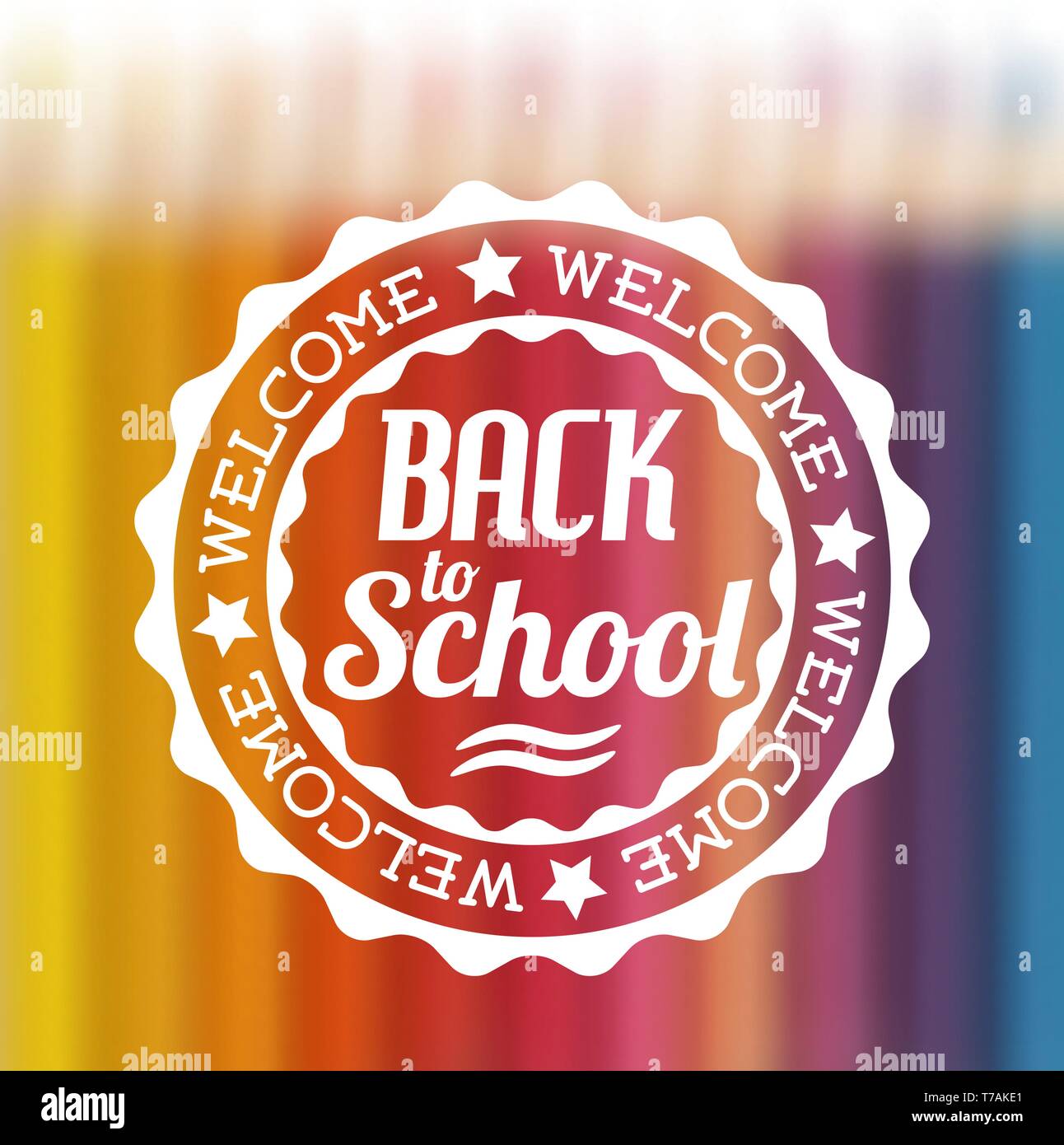 vector retro style back to school illustration Stock Vector Image & Art ...