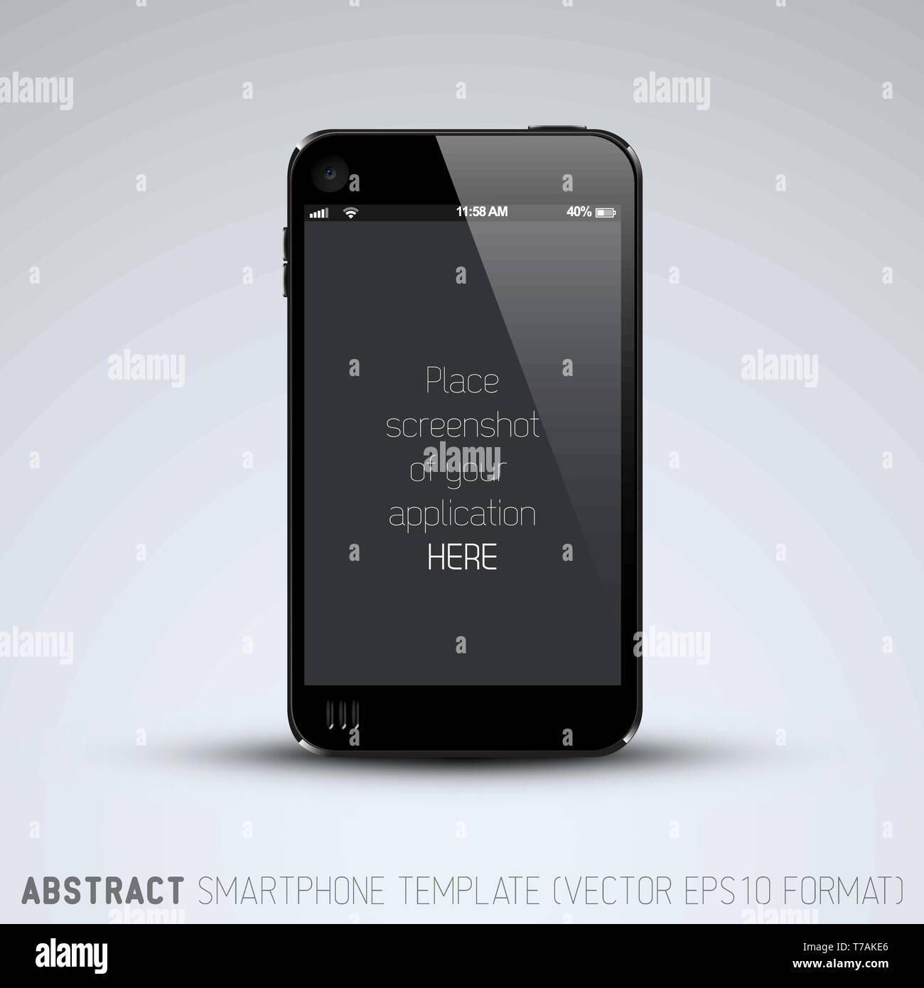 Abstract mobile phone template with place for your application ...