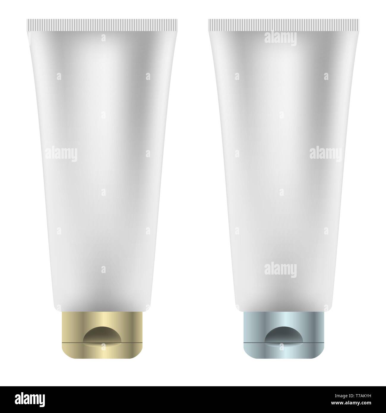 Set of tubes template for cosmetics, cream or medical ointment ...