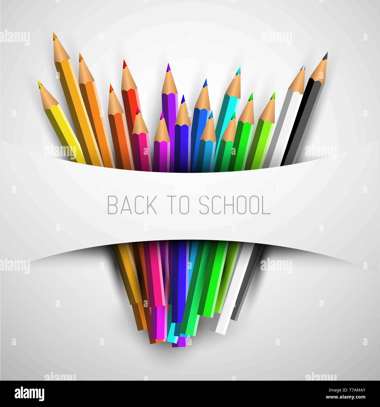 Colorful crayons clipart Stock Vector Images - Alamy