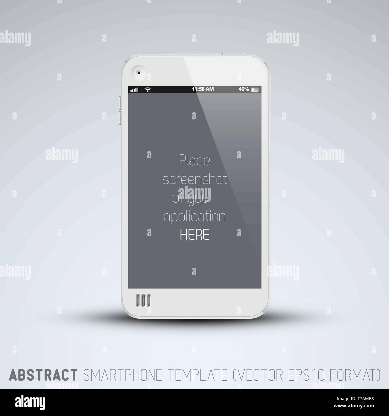 Abstract white mobile phone template with place for your application ...