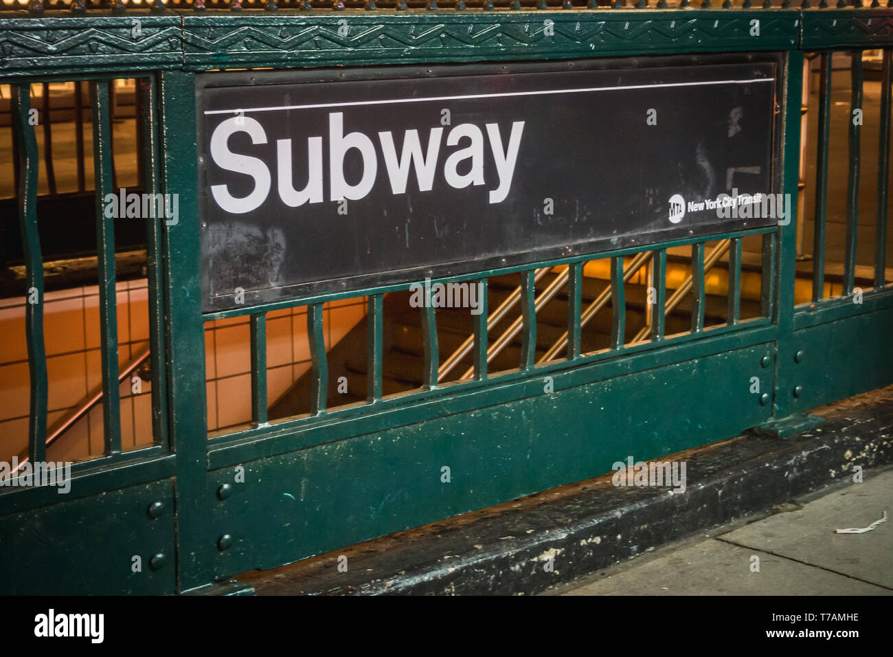 NEW YORK, USA - FEBRUARY 22, 2018: New York Metro Access Signage in ...