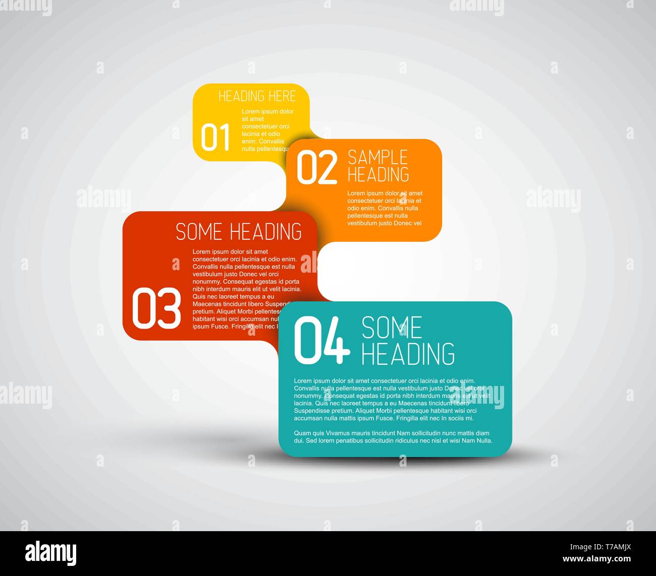 Set of colorful Vector steps / options template Stock Vector Image ...