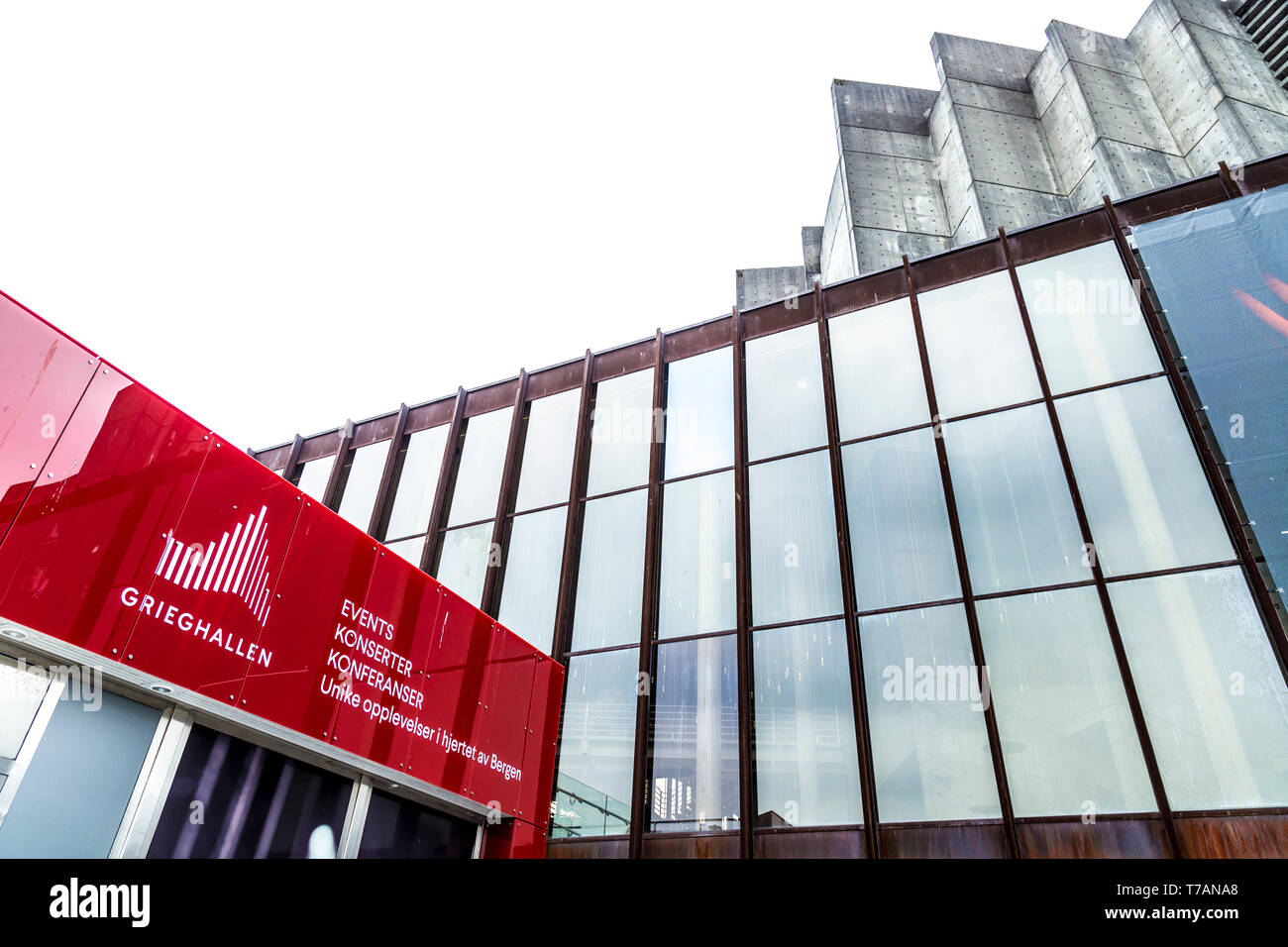 Exterior of The Grieg Hall, Edvard Griegs' Square, Bergen, Norway Stock ...