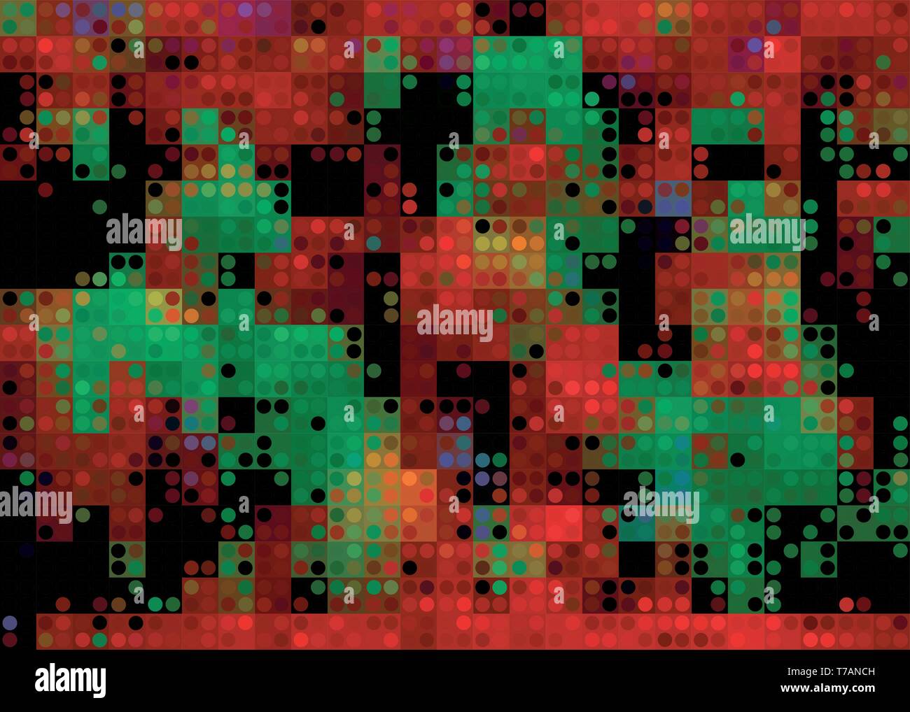 Fun and very colorful series of squares or pixels in all the colors of ...