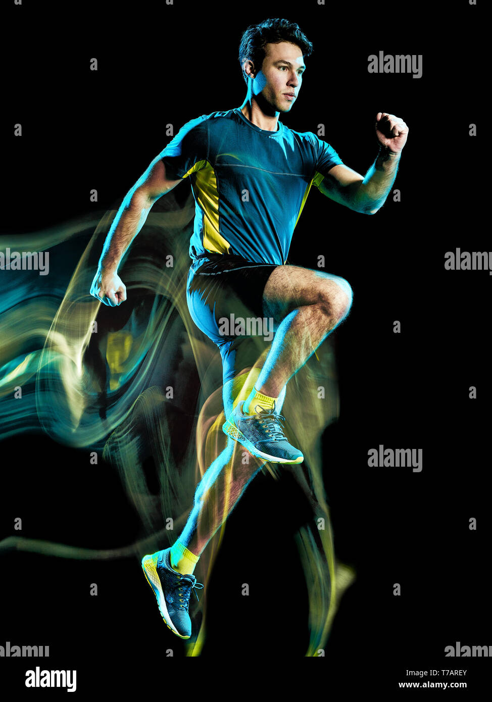 Blur man running silhouette hi-res stock photography and images - Alamy
