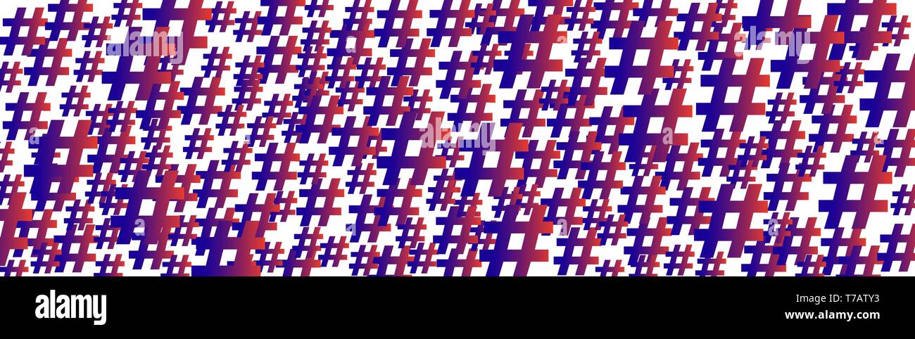 Colorful gradient hashtag random pattern background. Illustration Stock ...